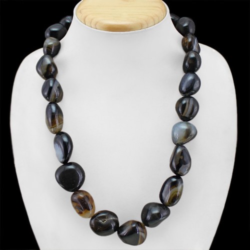 FANTASTIC TOP SELLING 977.00 CTS NATURAL UNTREATED BANDAIT ONYX BEADS ...