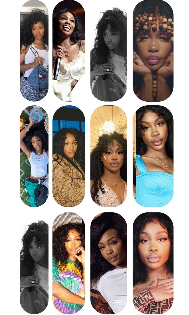 Sza Celebrity Nail Decals Waterslide Nail Art Design Kit Full Nail ...