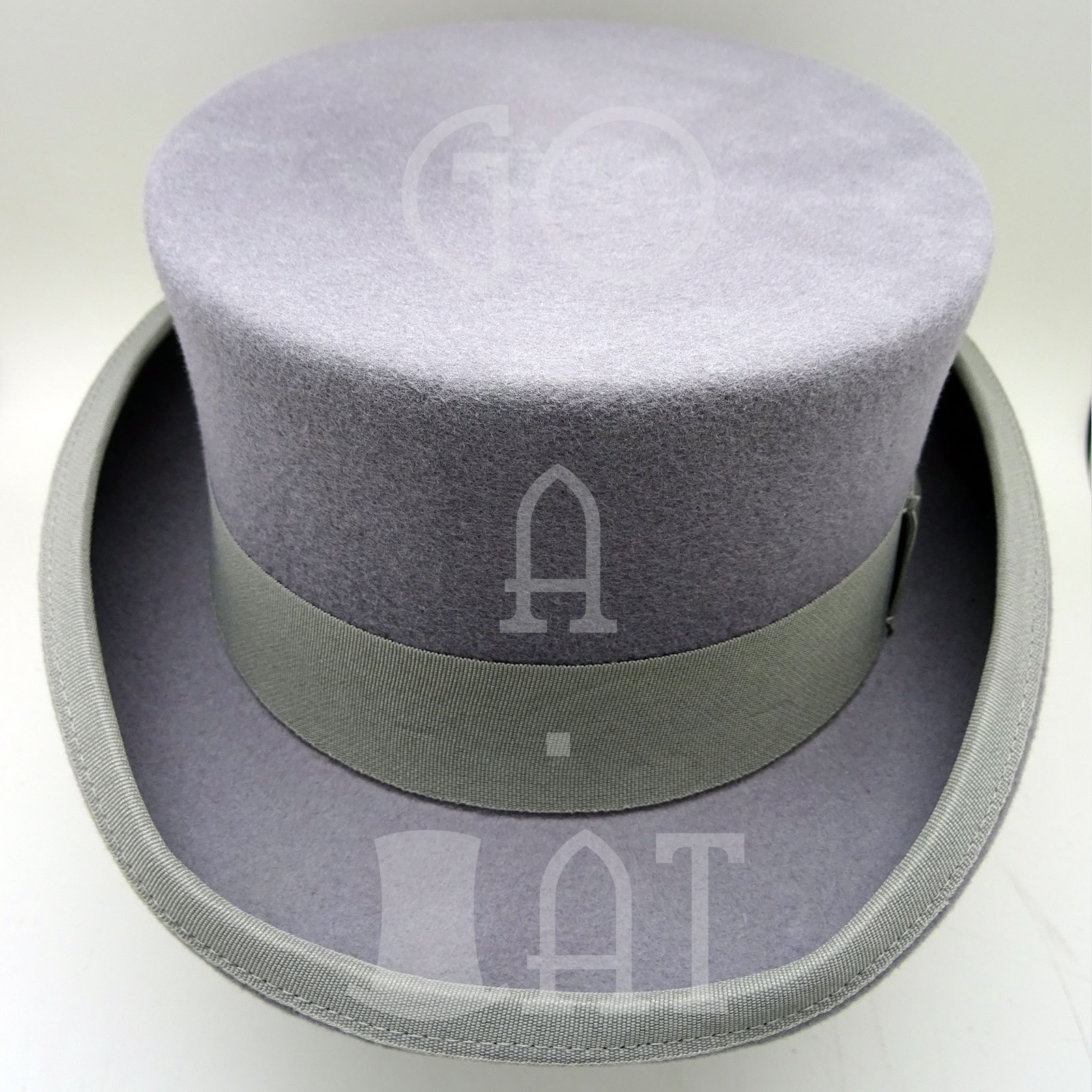 VINTAGE Wool Felt Men Tuxedo Top Hat Coachman Victorian Topper | Gray ...