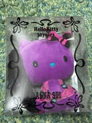 Hello Kitty × ANNA SUI Plush Toy Doll Sanrio Purple 30th anniversary w ...