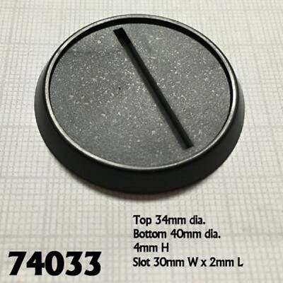 Base Boss 40MM ROUND SLOTTED/LIPPED Plastic Game Base (10) Reaper Minis ...