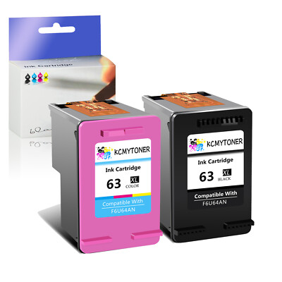 63XL Ink Cartridge Black Color FOR HP OfficeJet 4655 4656 4658 5212 ...