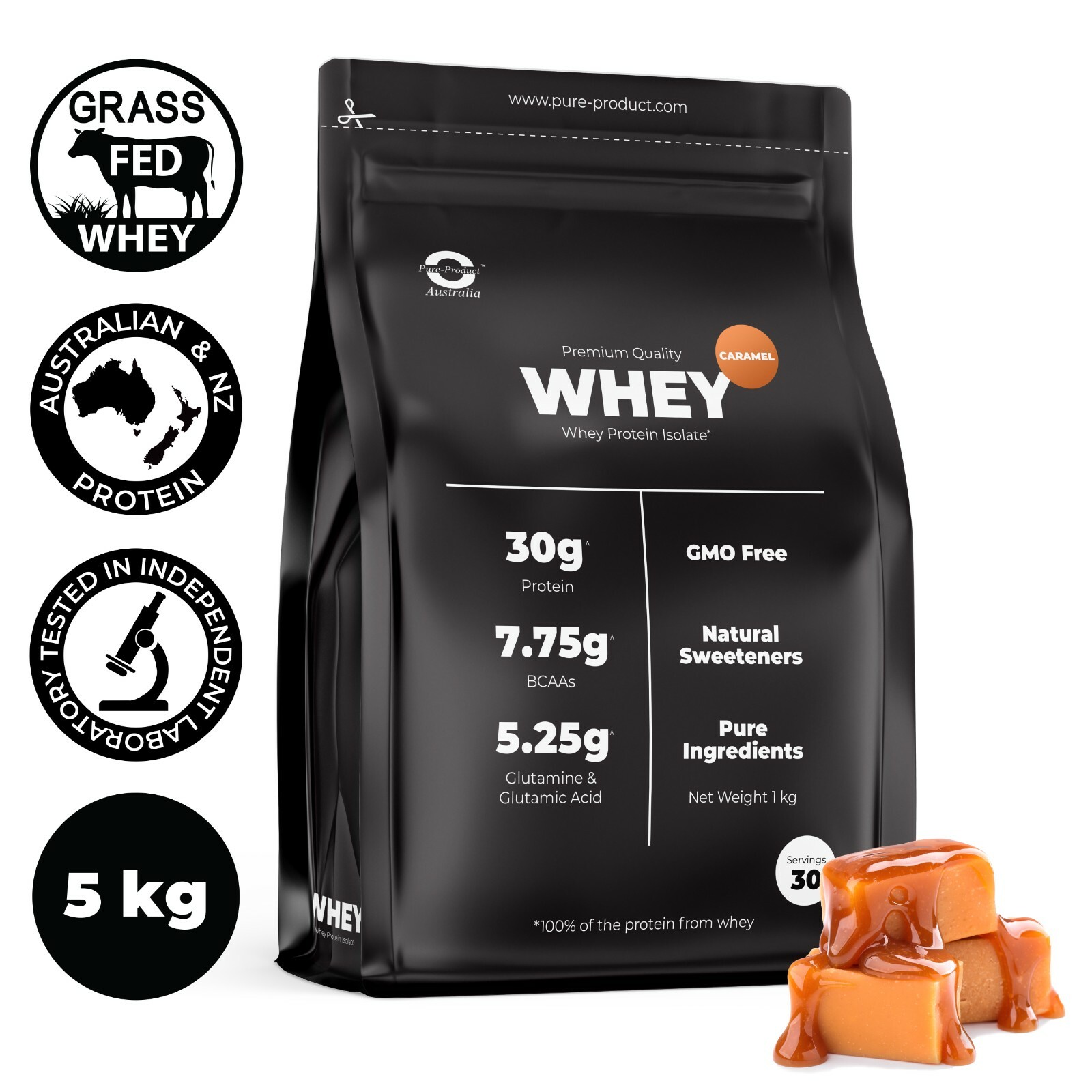 5KG WHEY PROTEIN ISOLATE POWDER WPI 100% GRASS-FED - STRAWBERRY | eBay