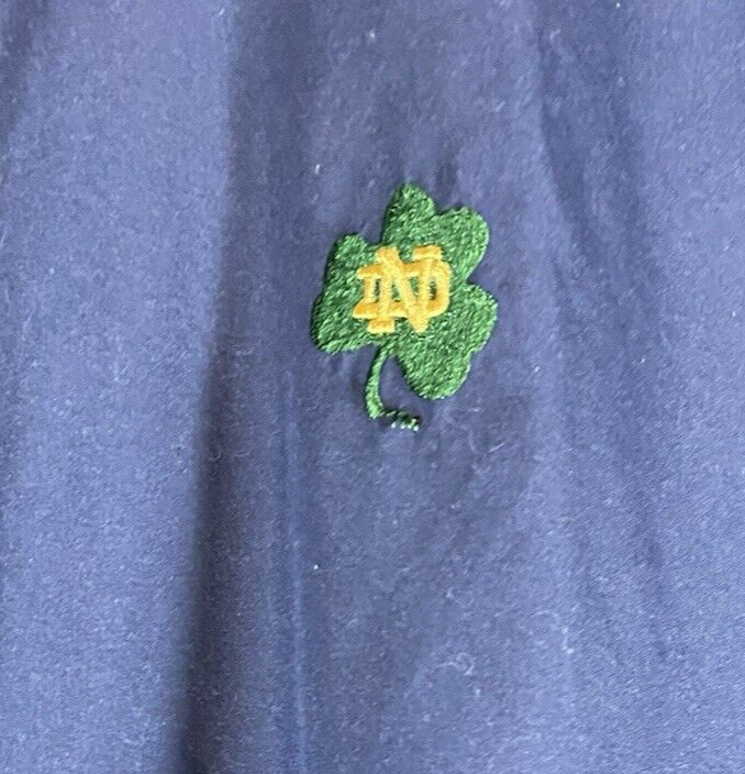 VTG Notre Dame Unique Clover Leaf Gold Tag Pullover XL Football ...