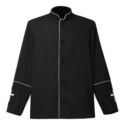Men's Clergy Coat Men's Priest Jacket Pastor Preacher Minister Clerical ...