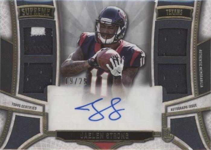 2015 Topps Supreme - Supreme Autographed Quad Relics Jaelen Strong # ...
