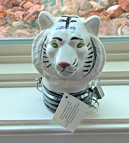 Contained Art White Tiger 250ml White Porcelain Airtight Container | eBay