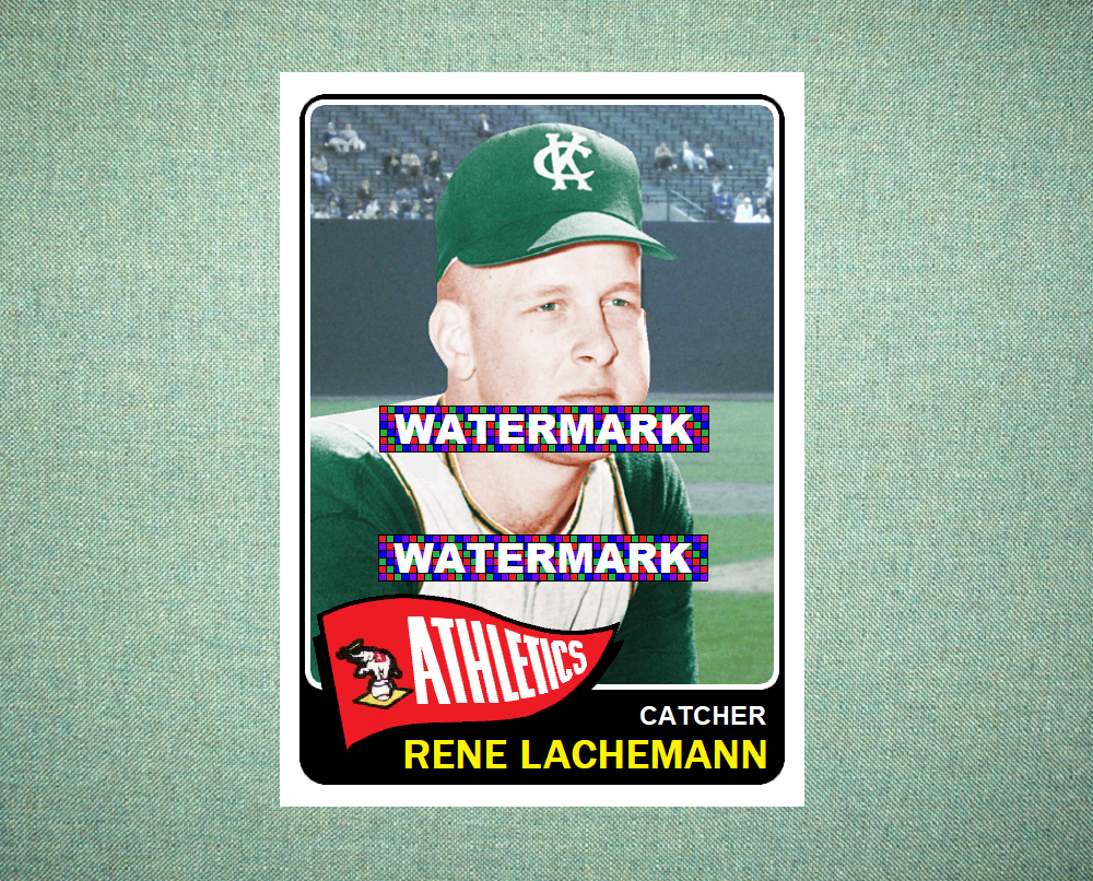 Rene Lachemann Kansas City Athletics A's 1965 Style Custom Baseball Art ...