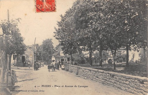 CPA 46 MIERS PLACE ET AVENUE DE CARENPAS | eBay