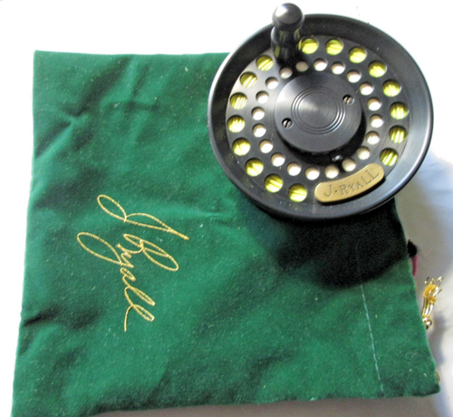 J. Ryall Fly Reels Model #6 Reel Palm Rim Spool w/Line & Leaders orig ...