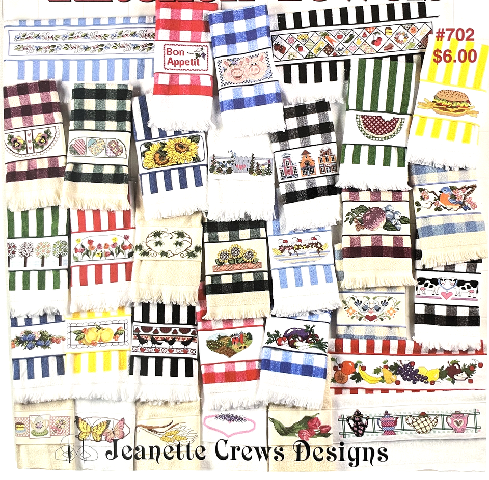 Stitchery Needlecraft Leaflet 1996 Jeanette Crews Cross Stitch KITCHEN ...