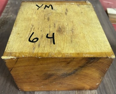 ONE (1) BEAUTIFUL KILN DRIED YELLOW MORA BOWL BLANK TURNING WOOD 6" X 6 ...