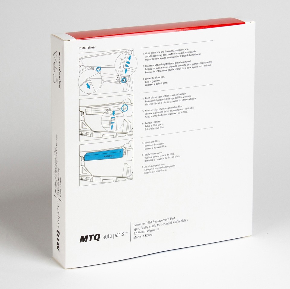 New Cabin Air Filter for 2017-2025 Hyundai Kia 97133-D3200 / D9H79 ...