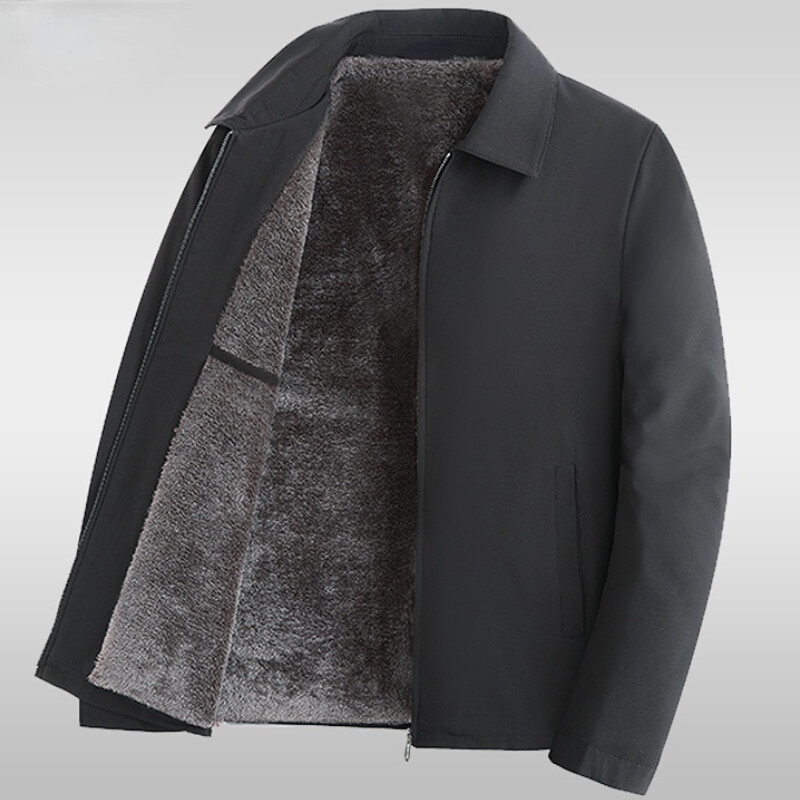 Mens Coat Fleece Lined Thicken Bomber Jackets Thermal Blazer Suit ...