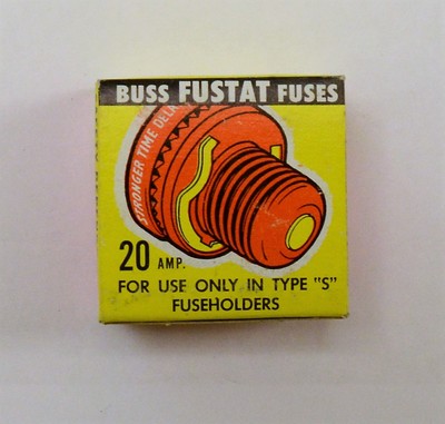 New Buss Fustat Fuses, 20 Amp., S Type, Box of 4, NOS. | eBay