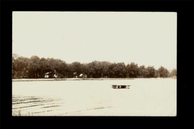 Perham Minnesota MN c1925/30s RPPC Norb & Sill's Resort Shore from Big ...