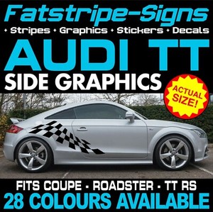 AUDI TT GRAPHICS STRIPES STICKERS DECALS COUPE ROADSTER RS S-LINE SPORT ...