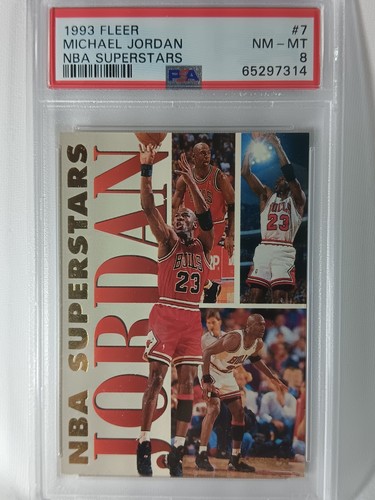 1993 Fleer NBA #7 Michael Jordan Nba Superstars PSA 8 Chicago Bulls 🔥 ...