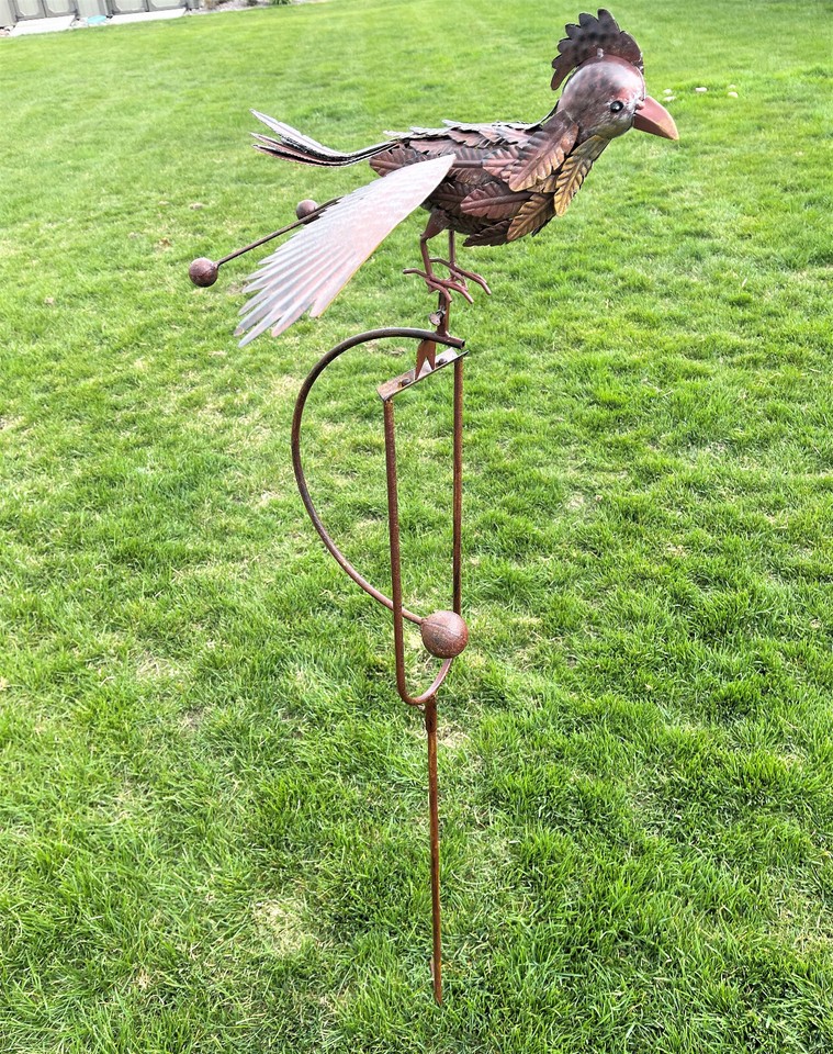 Kinetic Flapping Roadrunner Road Runner Yard Stake Wind Rocker Spinner ...