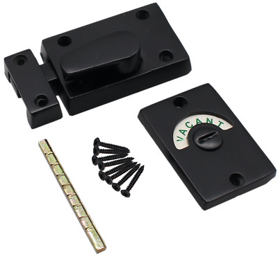 Black Indicator Bolt Vacant Engaged Bathroom Privacy WC Toilet Door ...