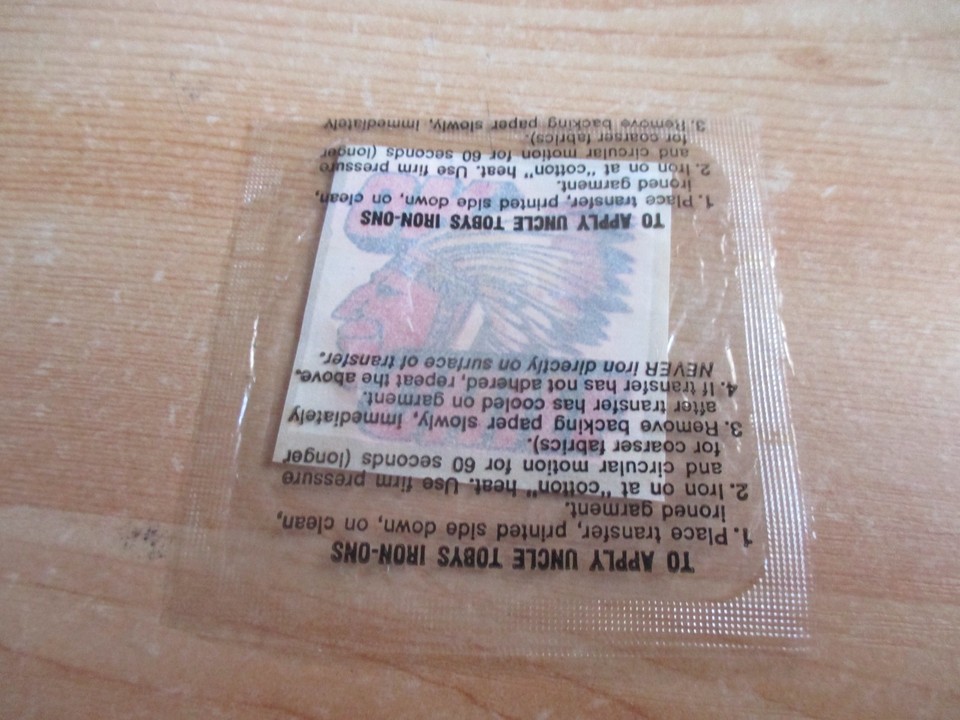 UNCLE TOBYS CEREAL IRON-ON TRANSFER: "OK CHIEF" WITH INDIAN HEAD. | eBay