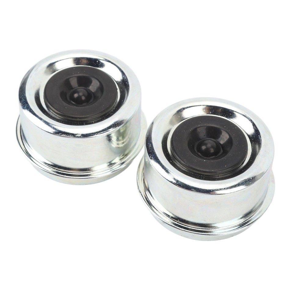 Trailer Axle Dust Cap Trailer Hub Grease Cap Steel Alloy With Rubber ...