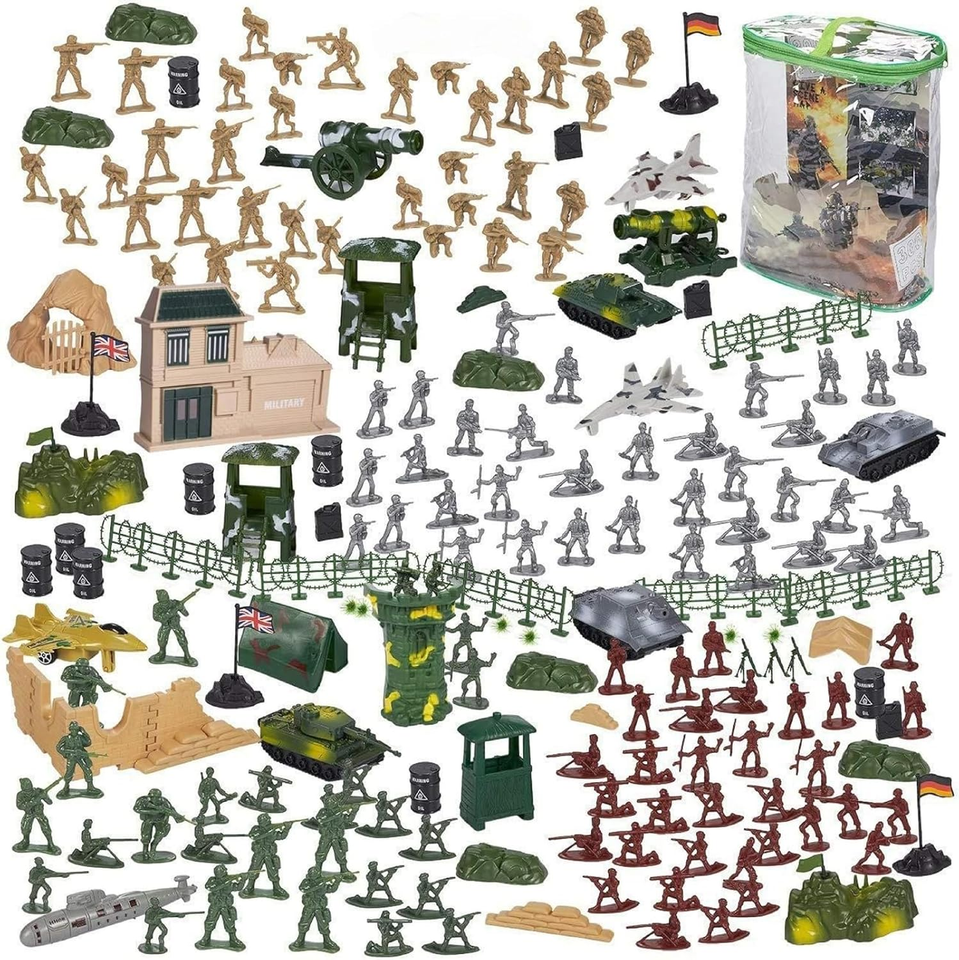 300-Piece Military Toys Set - Plastic Army Men Action Figures & Toy ...