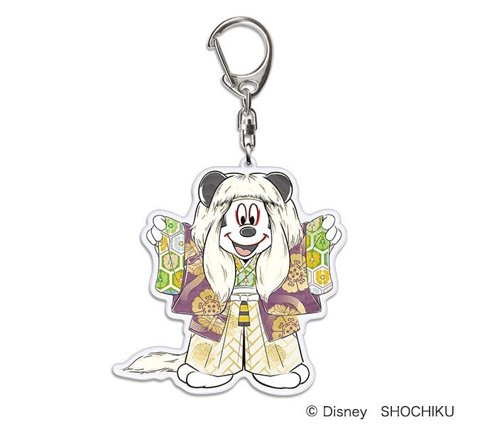 Disney Mickey mouse Minnie mouse Kabuki Keychain Limited Japan SHOCHIKU ...