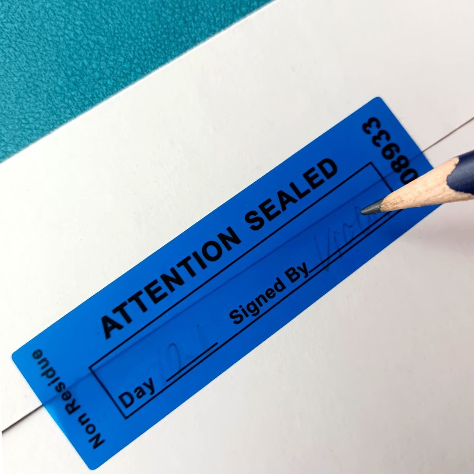 Non Transfer Tamper Evident Security Void Seals/Stickers High Security ...