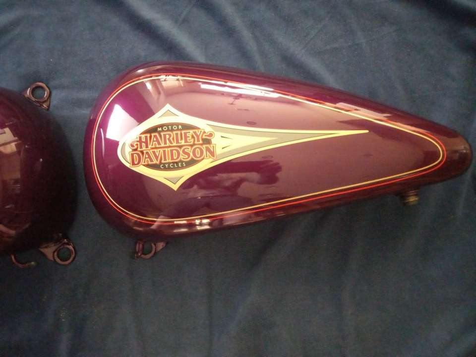 HarleY VIOLET PEARL 84-99 Softail Split Gas Fuel Tank LEFT SIDE ONLY | eBay
