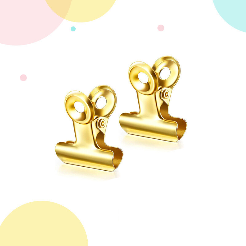 22mm Metal Grips Bulldog Clips Letter Binder Paper Clamp Holder Office ...
