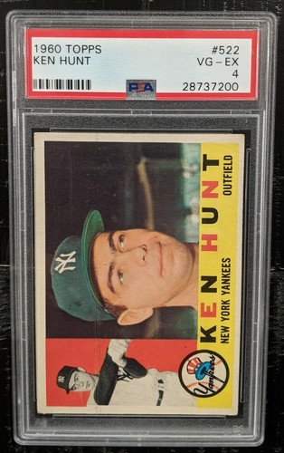 1960 Topps Ken Hunt PSA 4 VG-EX #522 Yankees TOUGH card! | eBay