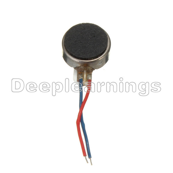 2PCS Coin Flat Vibrating Micro Motor DC 3V 10mm For Pager and Cell ...