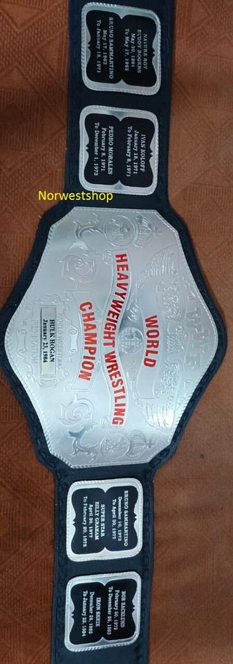 Hulk hogan 84 Championship Belt 2mm Brass plates Replica Adult Size | eBay