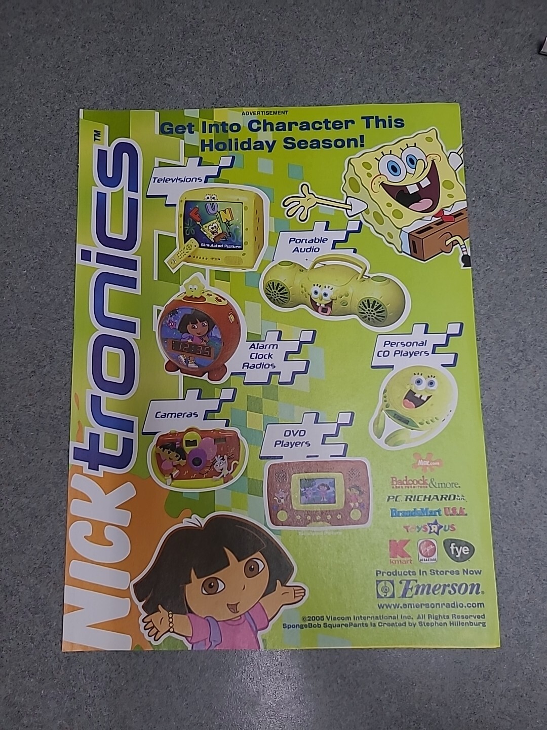 Spongebob Squarepants Dora The Explorer Electronics Print Ad 2005 8x11 Wall Art | eBay