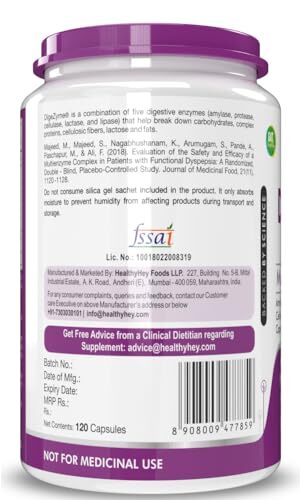 Healthy Hey Nutrition Digestive Enzymes Capsules - Amylase, Lipase ...
