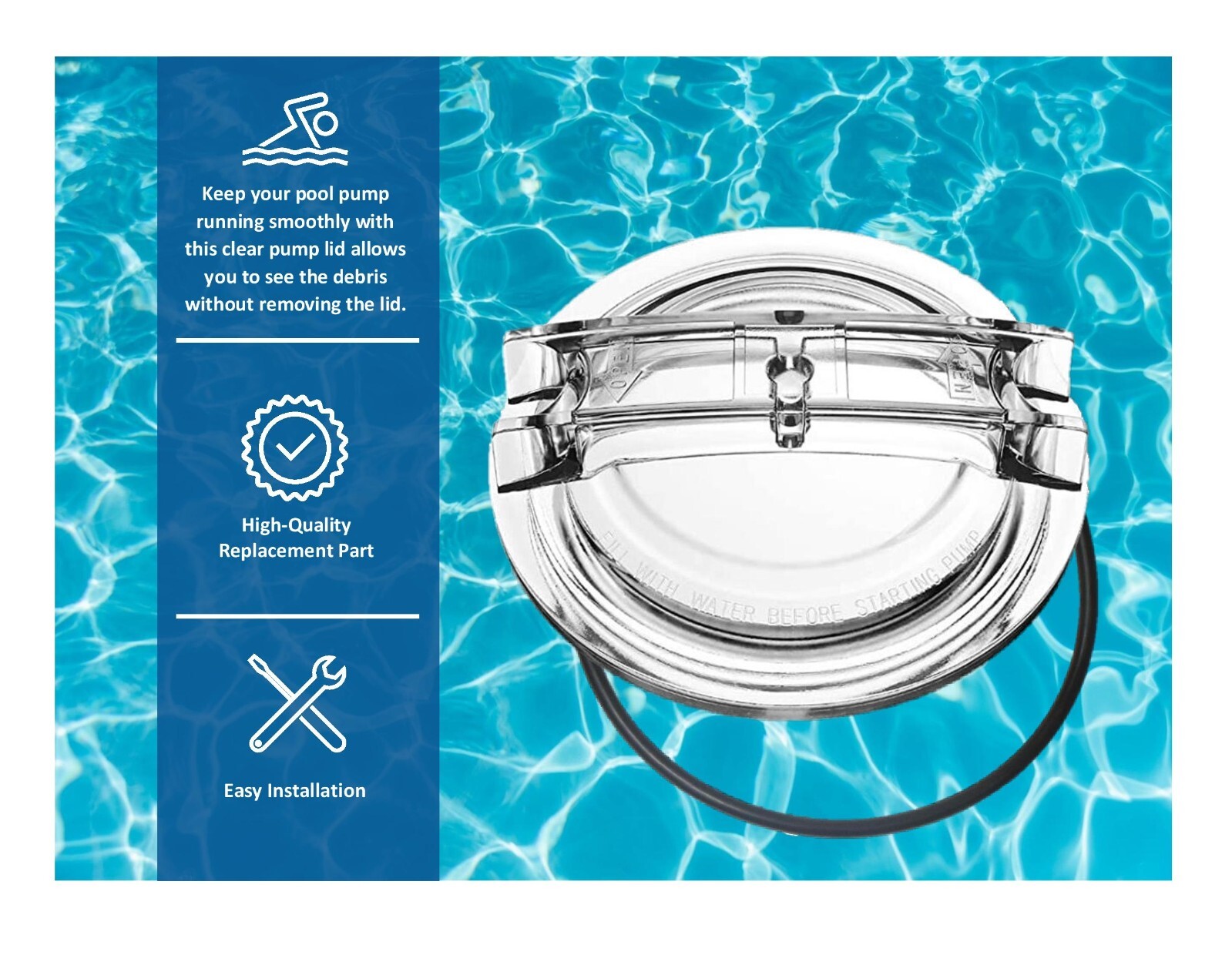 New JSP Pool Pump Replacement Thread Lid For Hayward Super II 2 ...