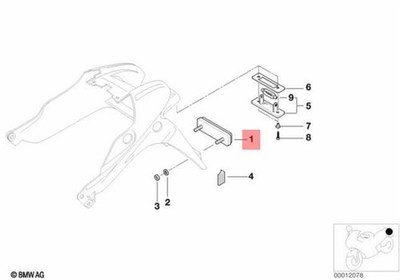 New BMW Genuine 259S 59C1 59C2 59C3 89V3 E169 Rear Reflector Red OEM ...
