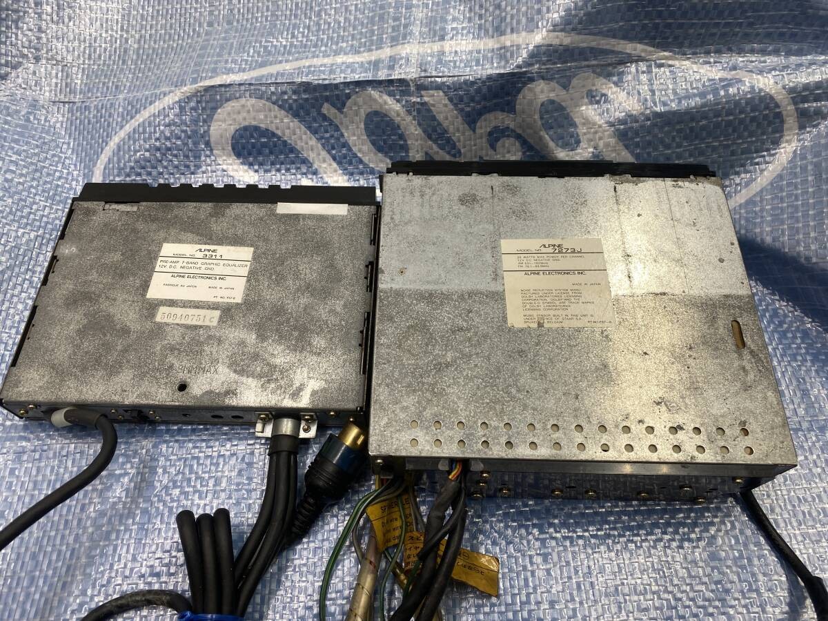 Tested Alpine 7273 3311 Cassette tape deck Crossover Equalizer Car ...
