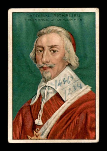 1911 American Tobacco Heros of History #77 Cardinal Richelieu T68 FAIR ...
