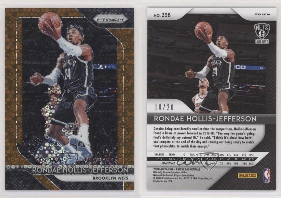 2018-19 Panini Prizm Fast Break Bronze 10/20 Rondae Hollis-Jefferson ...