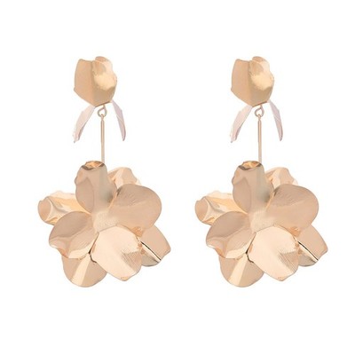 Sculptural Flower Earrings Flower Dangle Earrings Exaggerated Flower ...