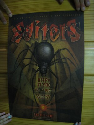 Editors Poster Fillmore Biffy Clyro Ra Riot Sept 20 2007 | eBay