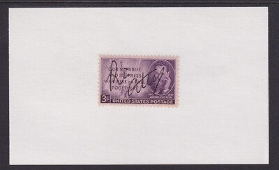 Rick Attig (1950- ), Pulitzer Editorial Writing, signed Pulitzer stamp ...