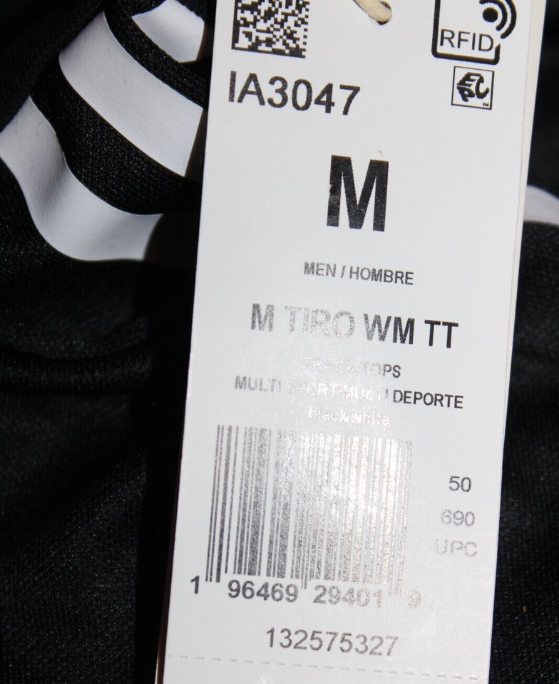 NEW ADIDAS MEN'S TIRO WORDMARK 3 STRIPES TRACK JACKET~ SIZE MEDIUM # ...