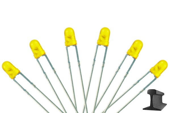 DCC Concepts ~ T1 Type 6x 3mm (w/Resistors) Yellow ~ LED-YL3 | eBay