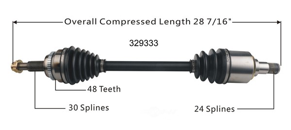 CV Axle Shaft Front Left WorldParts 329333 fits 11-16 Toyota Sienna for ...