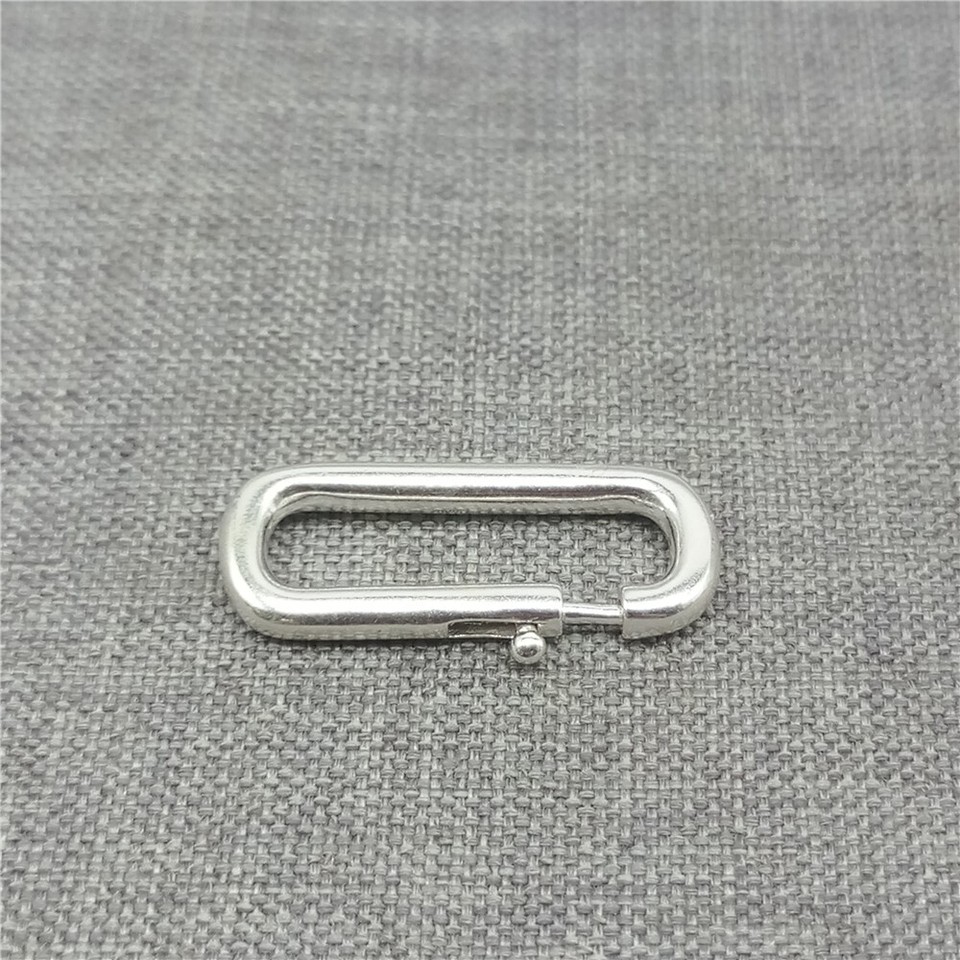2pcs 925 Sterling Silver Oval Spring Ring Trigger Clasps for Bracelet ...