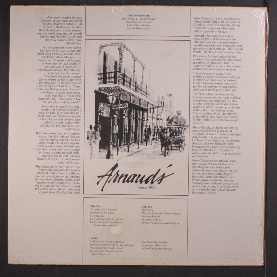 SAM ALCORN: at arnaud's HiArc, Inc. 12" LP 33 RPM Sealed | eBay