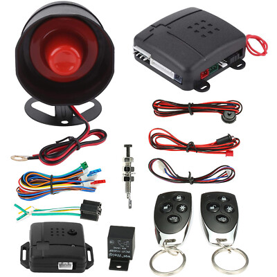 Car Alarm Security System Universal Car Keyless Entry System with 2Key ...